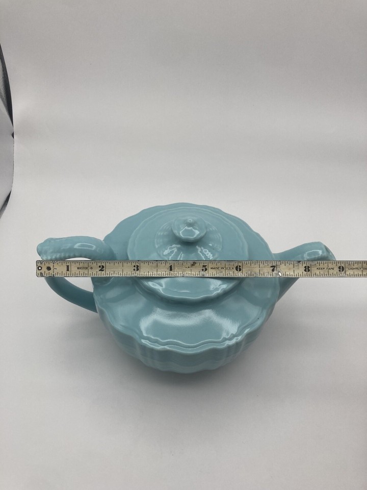 VTG 1940s Hall Birch Light Blue Teapot Darby Pattern Victorian Style ...