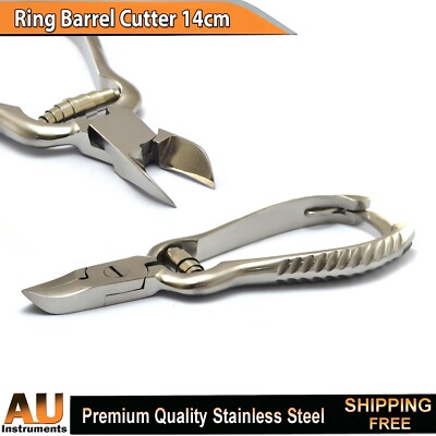 Manicure Pedicure Ring Barrel Cutter Spring Action Lock Clipper Nipper ...