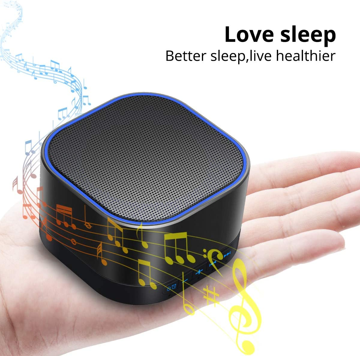 20 Sounds White Noise Sound Therapy Sleeping Aid AC USB Sleep Timer ...