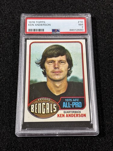 1976 Topps Ken Anderson Cincinnati Bengals #10 PSA 7 (NM) FRESH GRADE ...