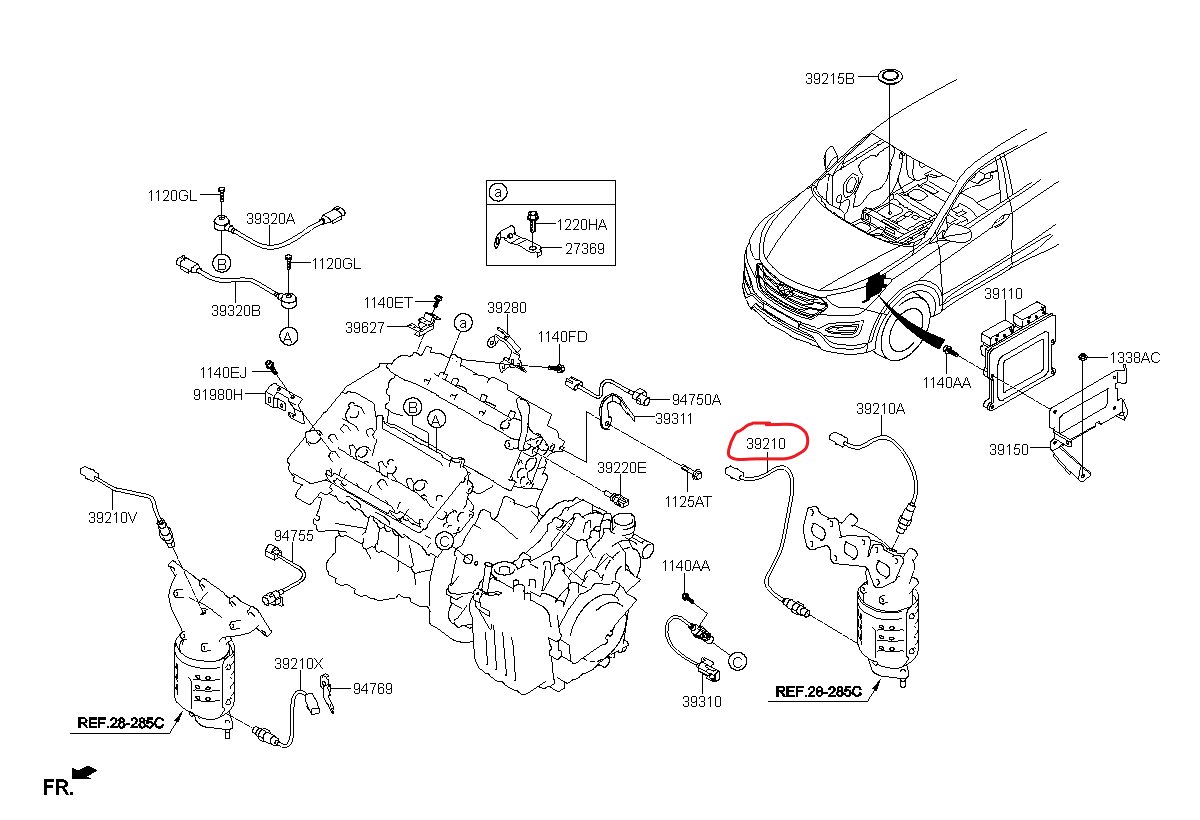 Genuine/OEM 392103CDA0 SENSOR ASSY-OXYGEN for Hyundai Max Cruise 13 -sk ...