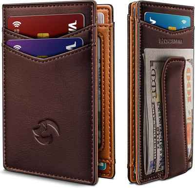 Magnetic Closure Slim Wallet for Men with Money Clip Gift Boxed,Genuine ...