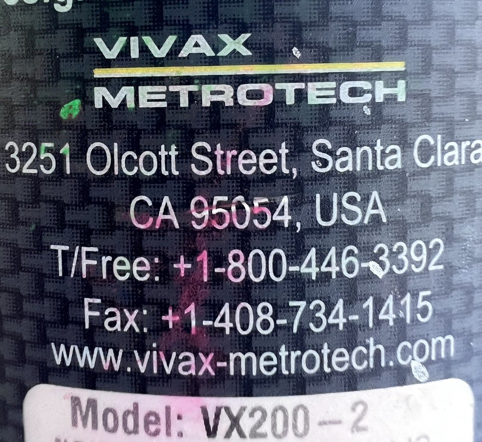 Vivax Metrotech Pipe Cable Utility Locator VX200-2 and Transmitter VX ...