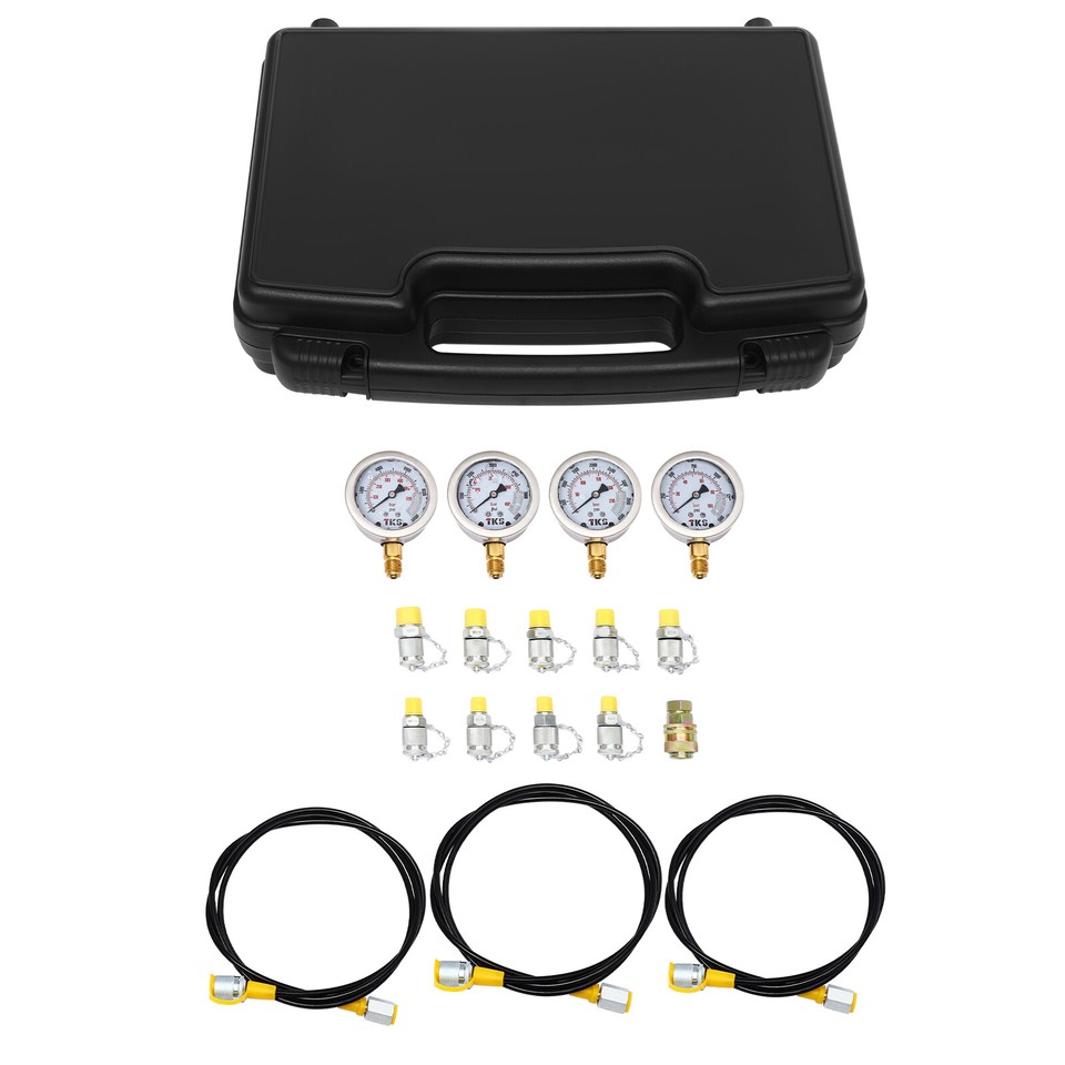 Hydraulic Pressure Test Kit Diagnostic 4 Gauge 3 Coupling 10 Tee ...