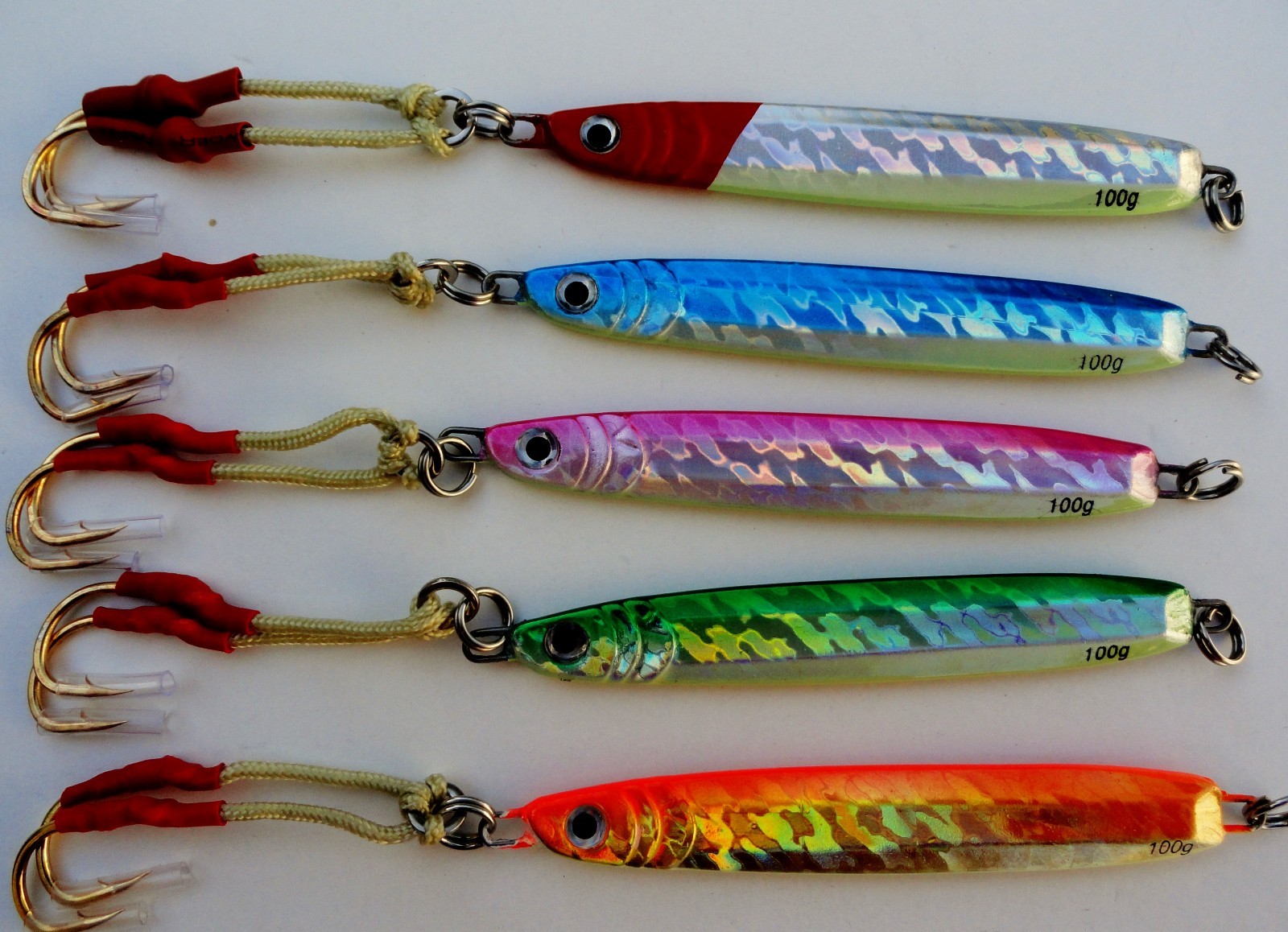 5 Pieces Knife Jigs 3.5oz/100g Vertical Butterfly Saltwater Fishing ...