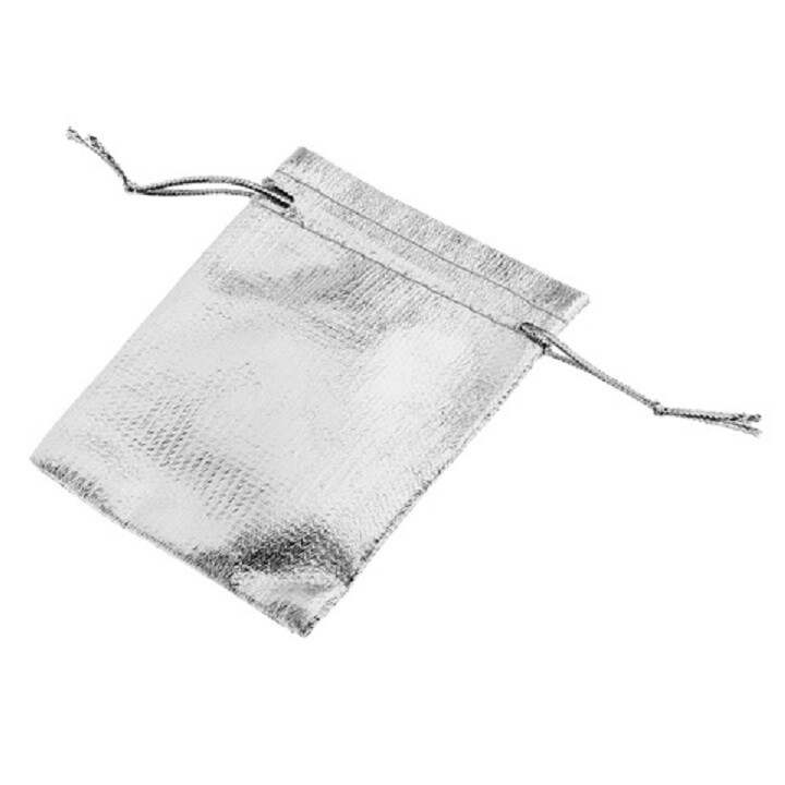 100 Silver Drawstring Gift Jewellery Pouches 12x10cm | eBay Australia