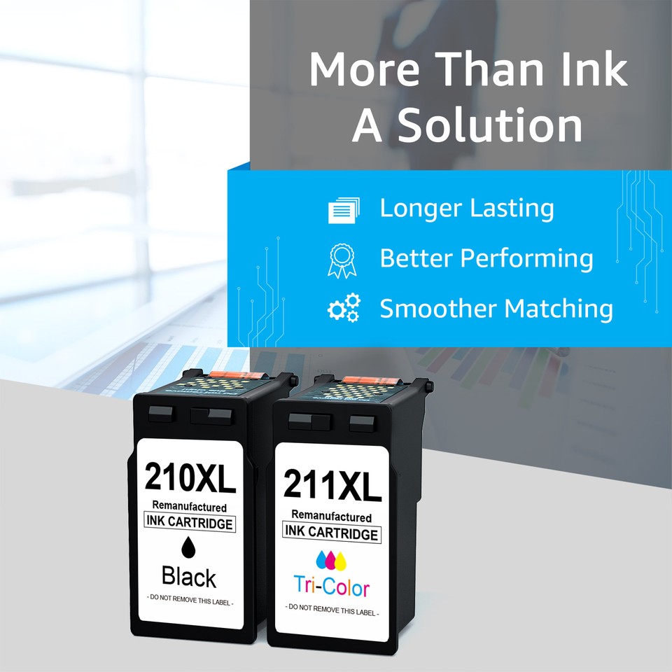 2-Pack PG-210XL CL-211XL Ink Cartridge compatible for Canon PIXMA MP280 ...