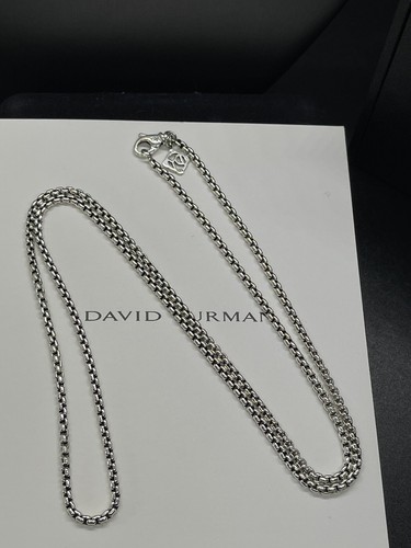 David Yurman 925 Sterling Silver 2.7mm Round Box Chain 26 inches Length ...
