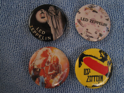 Vintage 70s LED ZEPPELIN 1.25” Pin Pinback Button Badge Lot of 4 ...