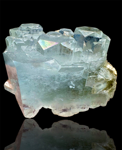 Natural Aquamarine Crystal Cluster With Muscovite Specimens @ mineral ...
