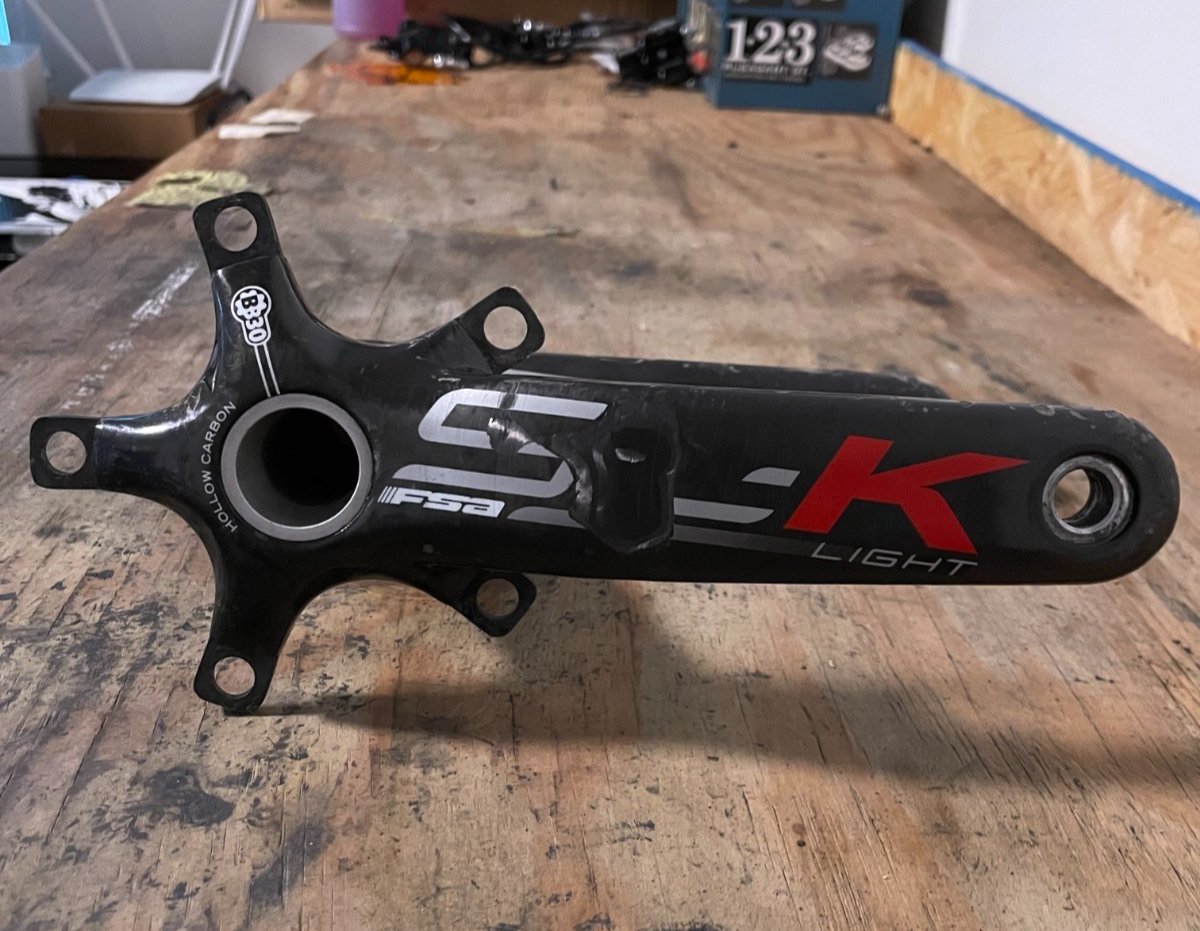 FSA SL-K Light Crank Arms 172.5mm BB30 Carbon 5-Bolt 110mm BCD Road | eBay