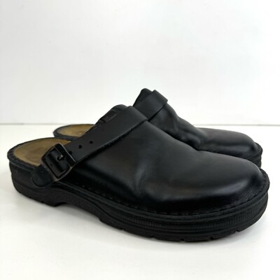 NAOT Shoes Mule Clogs Womens Size US 9 EU 40 Black Leather Slip On ...