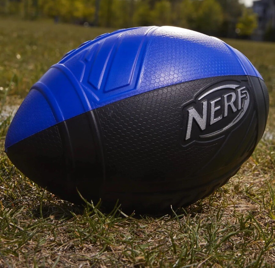 **NEW** NERF Pro Grip Football Classic Foam Ball Black/blue In Box Fast ...