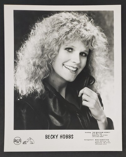 1980s Becky Hobbs Country Musician Singer Songwriter Big Hair Vtg Promo ...