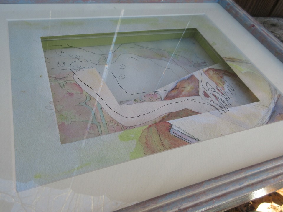 Jean Pierre Weill Signed 3-D Painting on Glass Art Abstract Woman ...