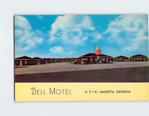 Postcard Bell Motel Marietta Georgia USA | eBay