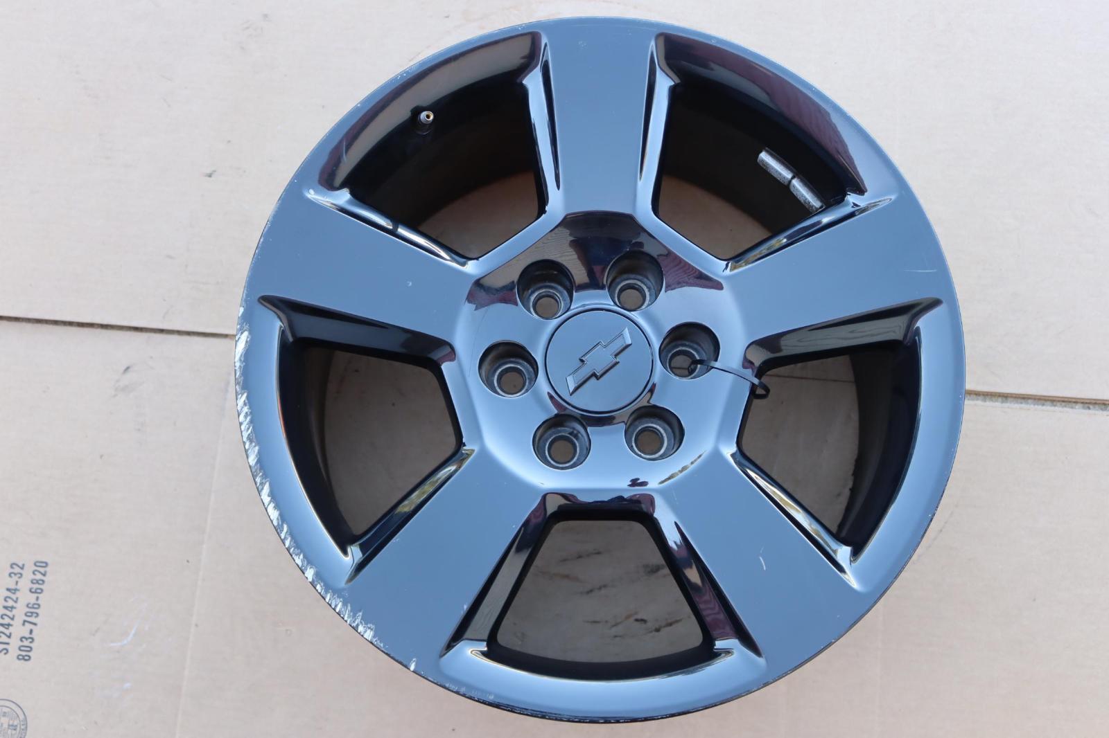 2015-2019 CHEVY SILVERADO 1500 WHEEL RIM R20 20X9 ET27 5 SPOKE BLACK ...