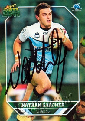 Signed 2011 CRONULLA SHARKS NRL Card NATHAN GARDNER | eBay Australia
