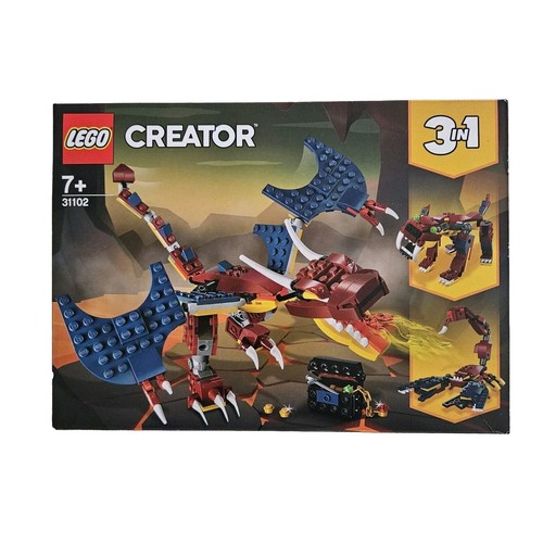 NEW SEALED LEGO Creator 3in1 Fire Dragon Scorpion Tiger 31102 BNIB ...