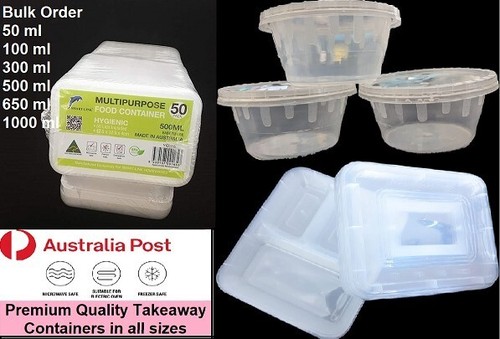 High-Quality Plastic Takeout Containers and Matching Lids in ...