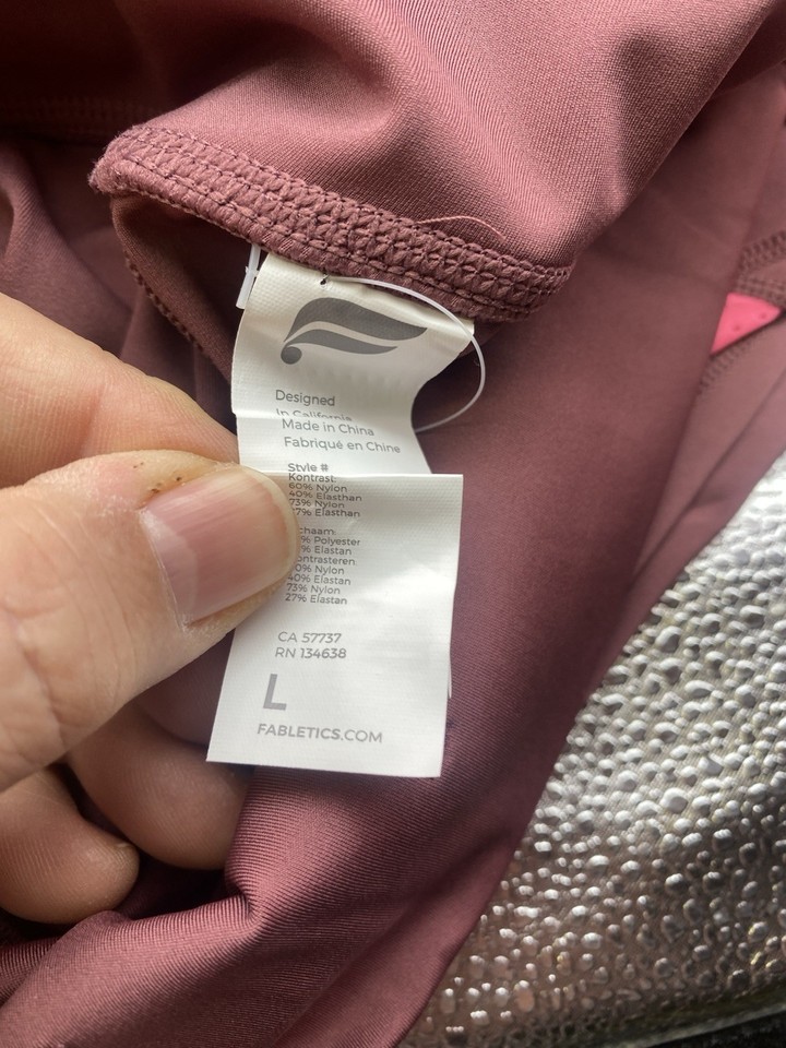 Fabletics Womens Leggings Size L Stride 9 High Waisted Mauve-Coral ...