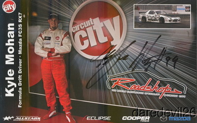 2008 Kyle Mohan signed Circuit City Mazda RX-7 Formula Drift postcard ...