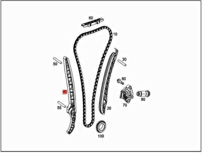 Genuine MERCEDES Chain sliding rail 2740501600 | eBay