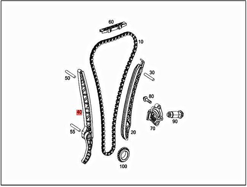 Genuine MERCEDES Chain sliding rail 2740501600 | eBay