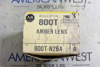 ALLEN BRADLEY 800T-N26A PILOT LIGHT AMBER LENS LOT OF 8 | eBay