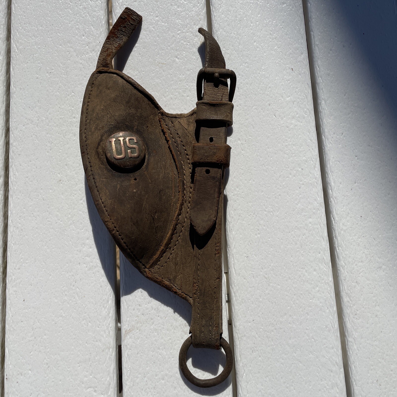 Vintage Militaria US Military Horse/Mule Blinder Heavy Leather Bridle ...