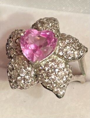 PURE PINK TOPAZ Sterling Silver Ladies Ring -Handmade | eBay