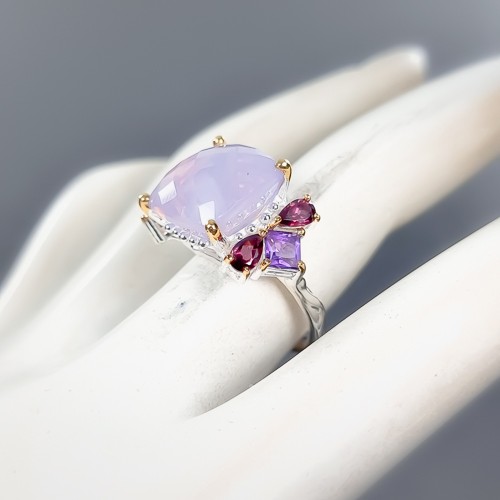 Fine Art 14ct Natural Lavender Quartz Ring 925 Sterling Silver Size 7.5 /R413717 | eBay