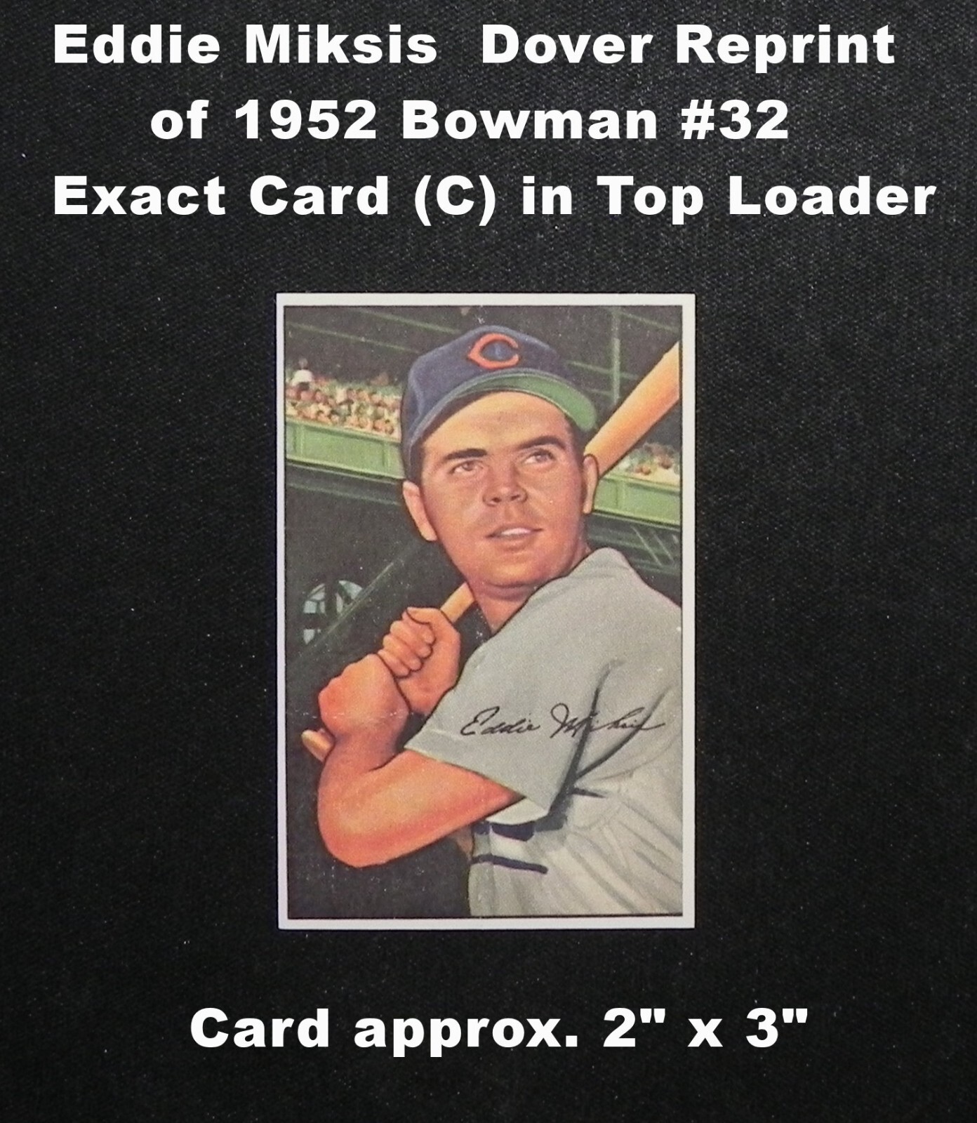 EDDIE MIKSIS Dover Reprint of 1952 Bowman Card #32 _ EXACT CARD (C) | eBay