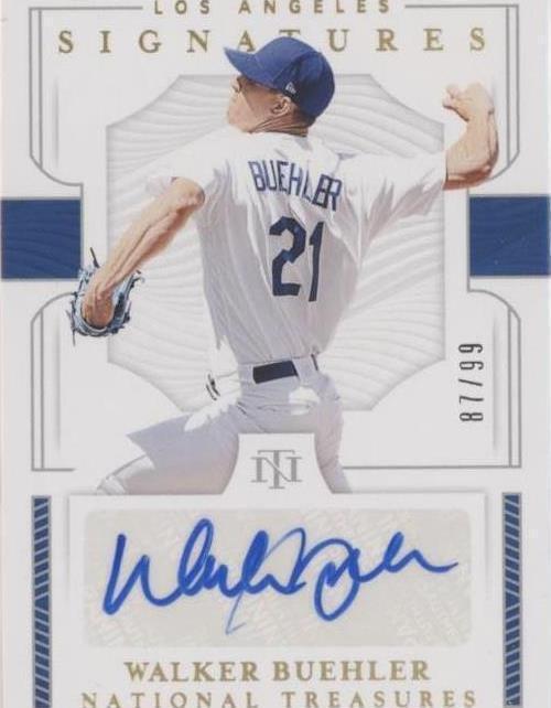 2019 Panini National Treasures - Signatures Walker Buehler #S-WB Holo ...