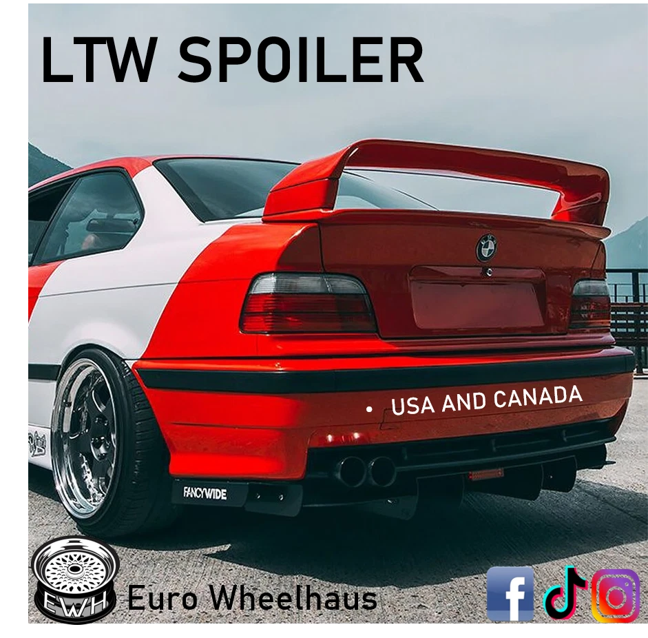 For E36 Spoiler 1998-2002 BMW E36 Spoiler 3D ABS Plastic, 53% OFF