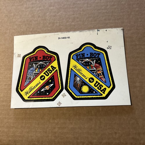 Pinbot Williams ORIGINAL factory STICKER Set arcade Pinball game Drw | eBay