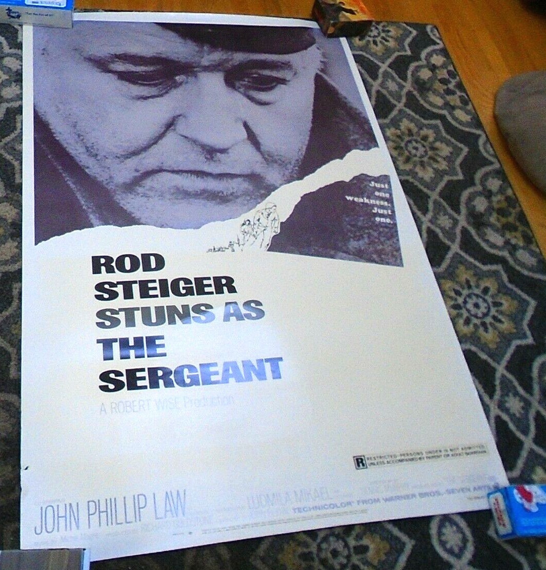 1968 40" x 60" Movie Poster THE SERGEANT RARE Rod Steiger John Phillip ...