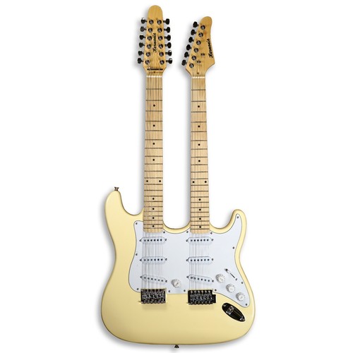 Harmonia Double Neck Electric Guitar White 12 String & 6 String ...