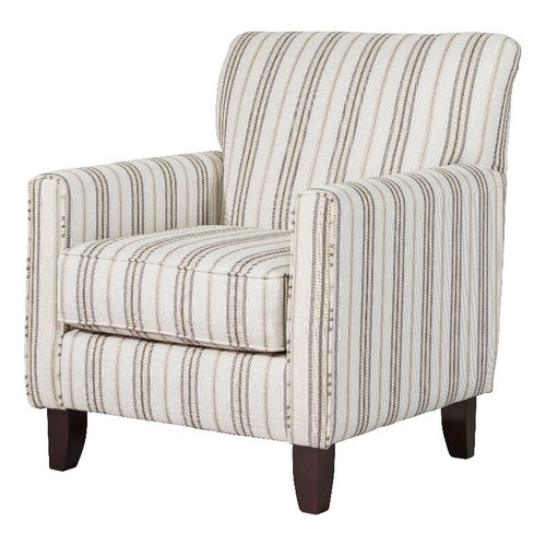 Fusion Furniture Durango Pewter Transitional Fabric Accent Chair in ...