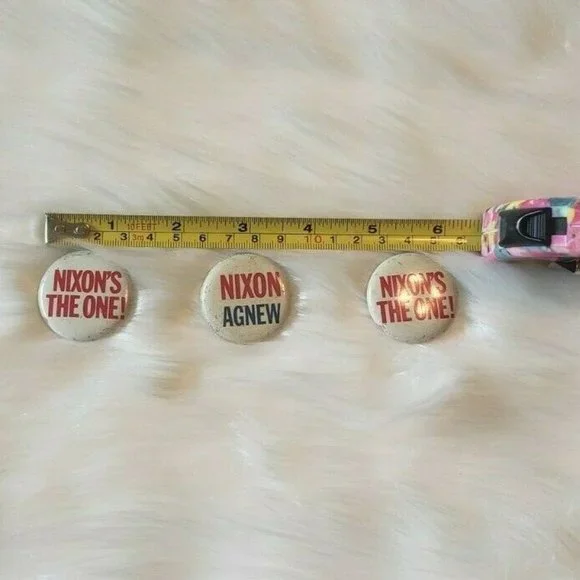 3 vintage richard nixon spiro agnew polictical buttons republican 1970s ...