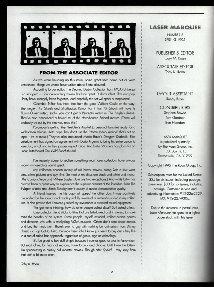 Laser Marquee #3 1995 Laserdisc Magazine w/ Steve McQueen Cover ...