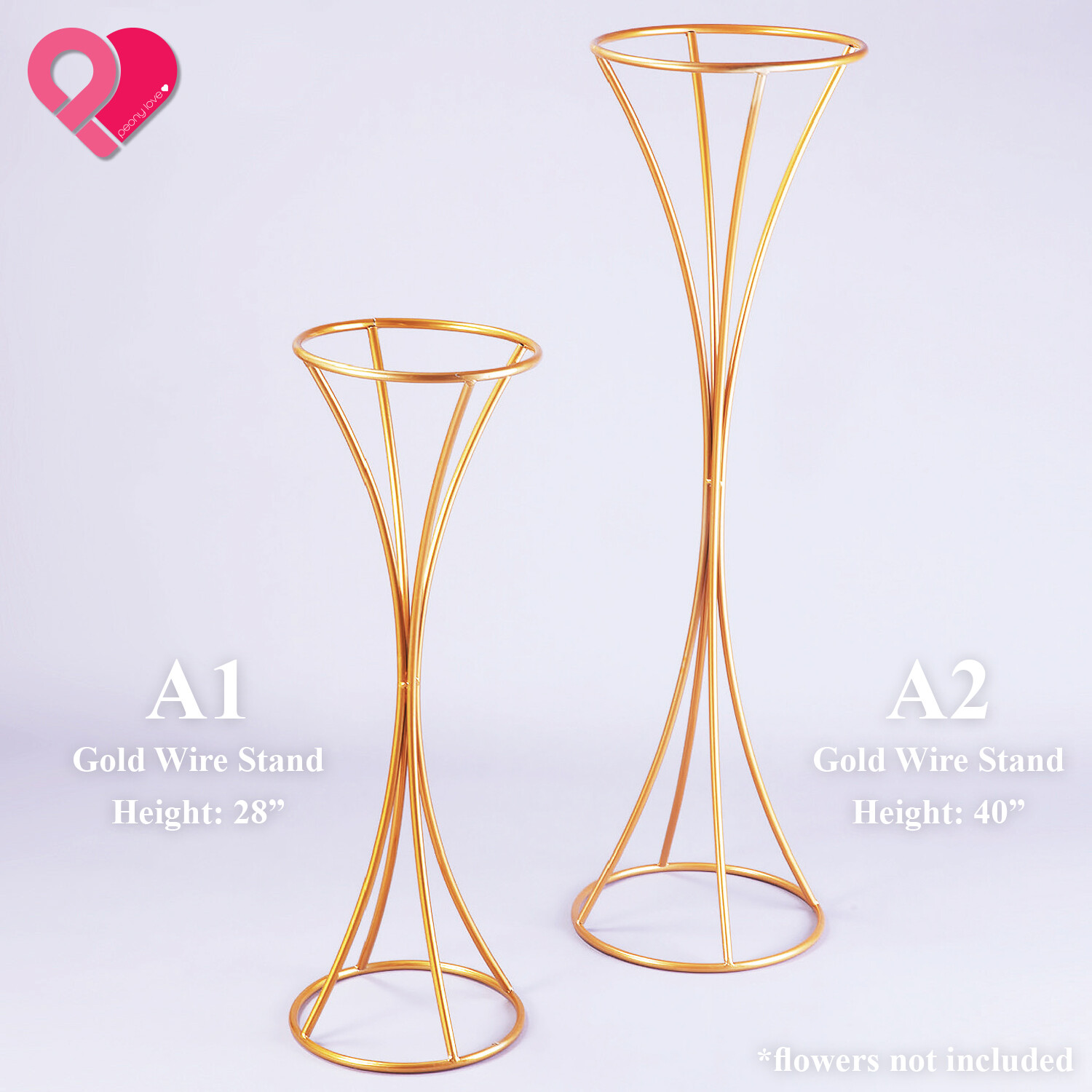 Metal Wire Flower Centerpiece Stand Vase Pillar Wedding Clear PVC ...
