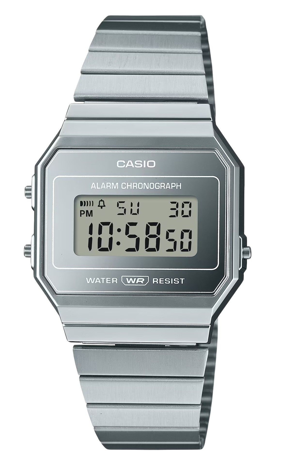 Casio Vintage Digital Alarm Chronograph Stainless Steel A700WEV-7A ...