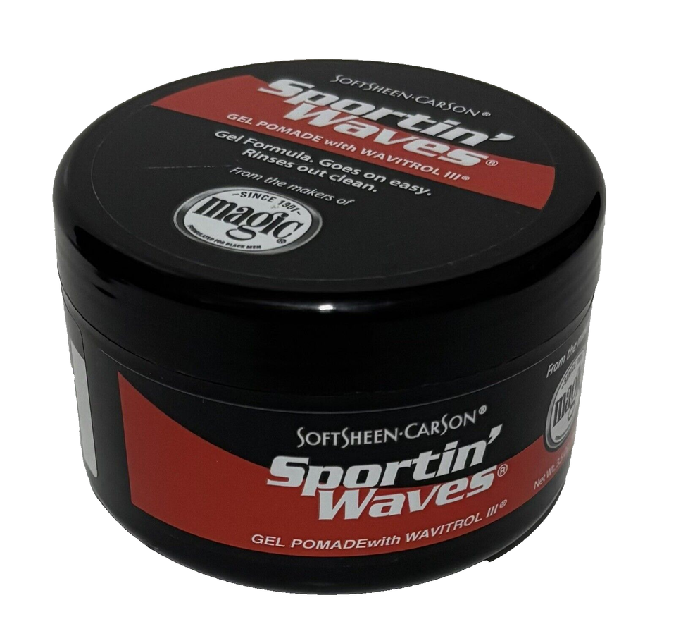 LOT of 4 SoftSheen-Carson Sportin' Waves Gel Pomade Sportin Wavitrol ...