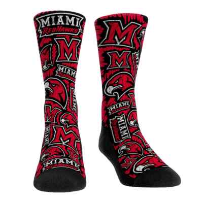 NEW! Rock Em Socks Miami University Redhawks Crew Socks | eBay