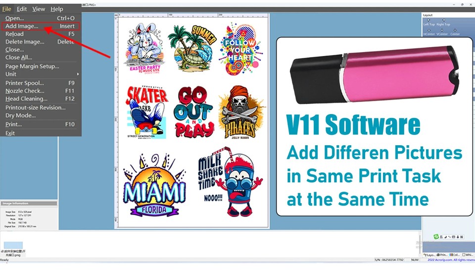 RIP Dongle DTF V11.2 xp 15000 artisan 1430 et-8550 er-8500 R1800 r1900 ...