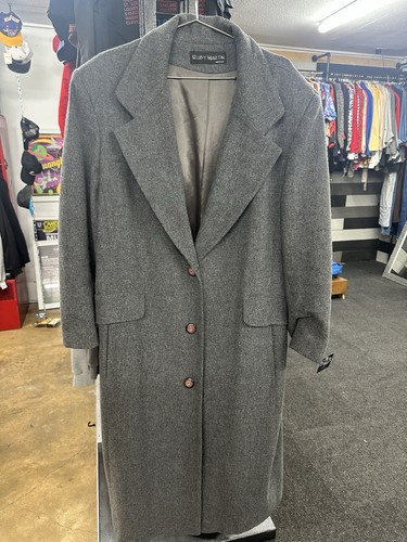 Ruby Martin Vintage Long Coat Made In USA Grey 80s Excellent Condition ...