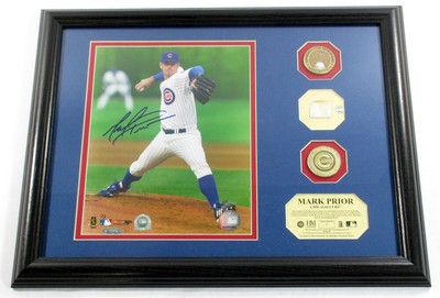 Mark Prior Signed Photo Coin Rosin Bag Dirt MLB COA Highland Mint Auto ...