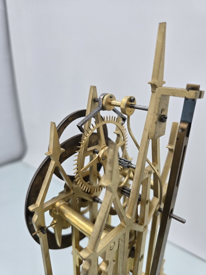 Fine English Fusee Skeleton Clock With Seconds Bit & Oversized ...