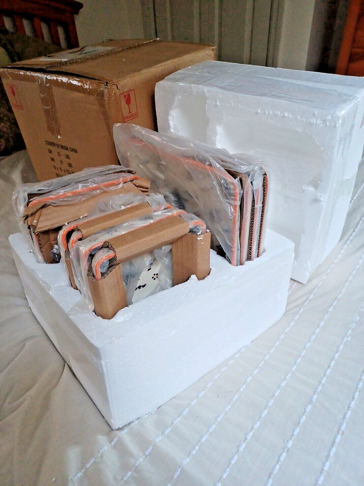 Temp-tations Boofetti Square Dinnerware Plates Bowls 12-Piece Set ...